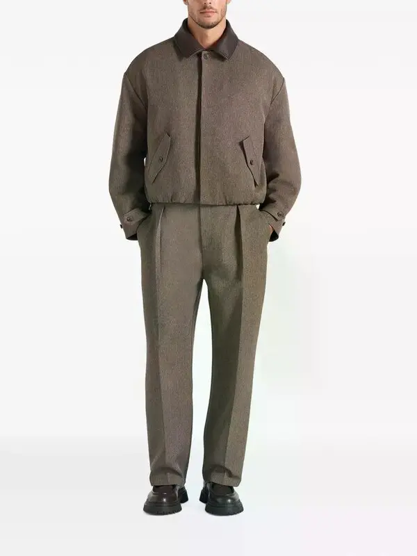 Manière De Voir Cameron Oversized Textured Tailored Bomber Jacket