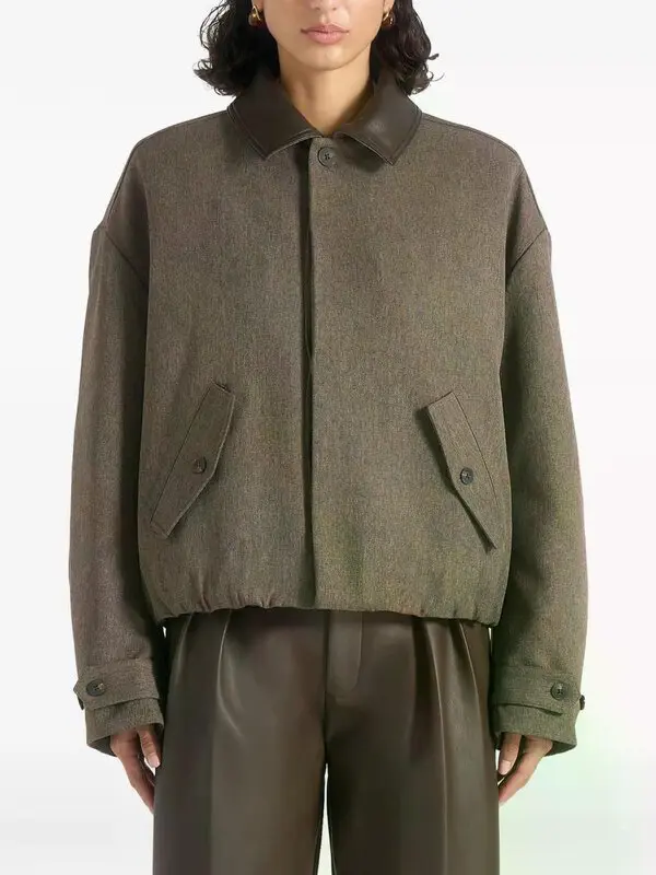 Manière De Voir Cameron Oversized Textured Tailored Bomber Jacket