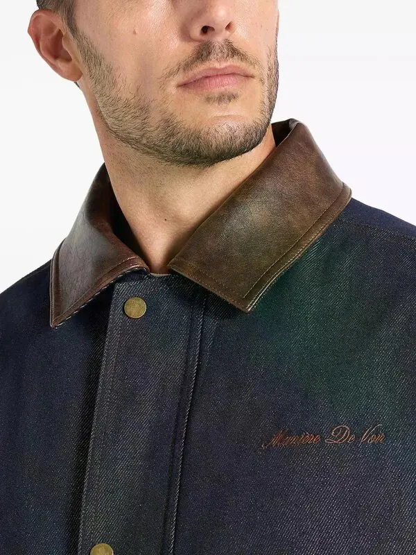 Manière De Voir Cameron Oversized Denim Bomber Jacket