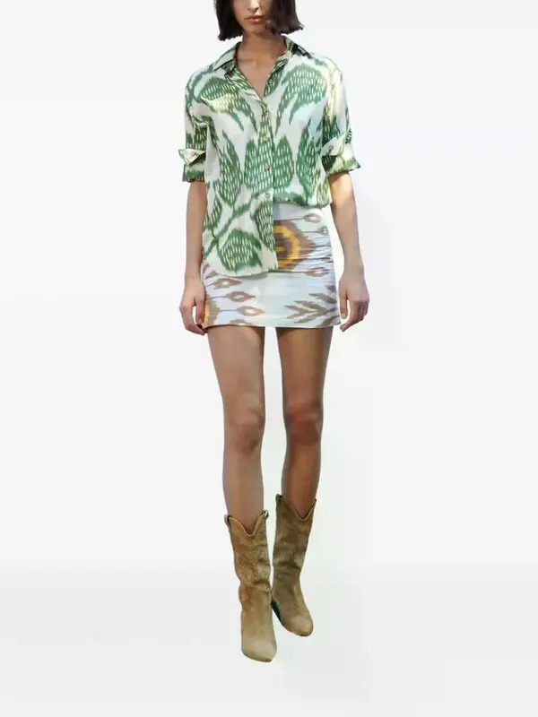 PUNICANA Patterned Fringed-collar Shirt