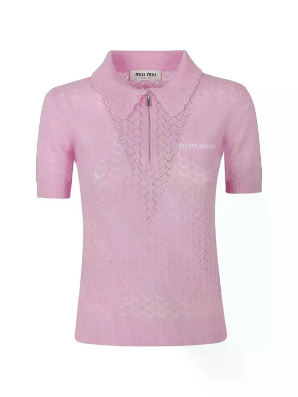 Miu Miu Cashmere And Silk Polo Shirt
