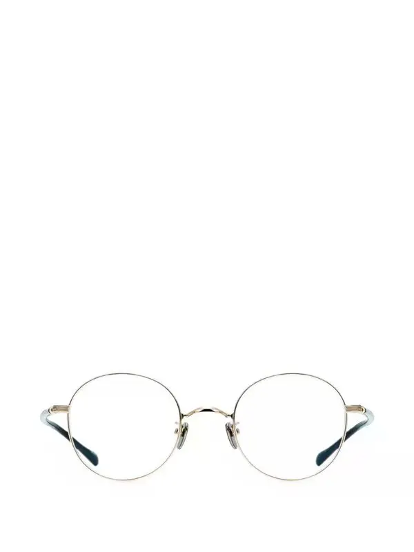 MASUNAGA Gms-202t Round-frame Glasses - Gold