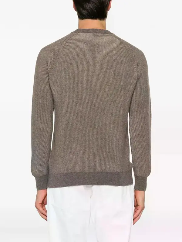 FILIPPO DE LAURENTIIS Ribbed-knit Long-sleeve Sweater