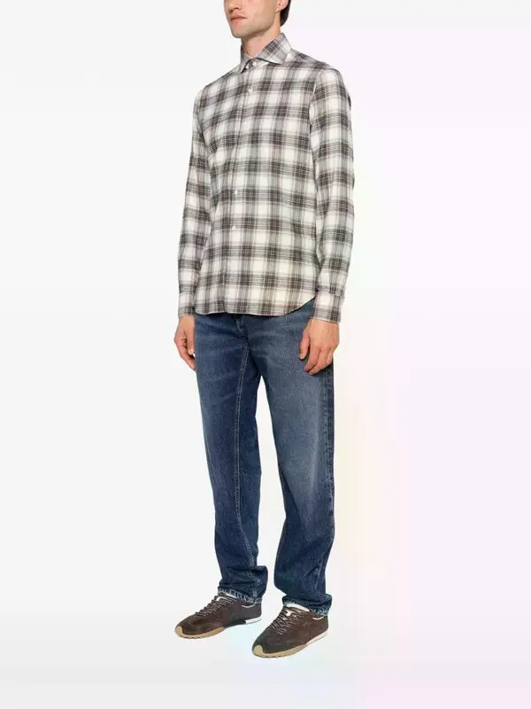 BARBA NAPOLI Dandy Check-print Shirt