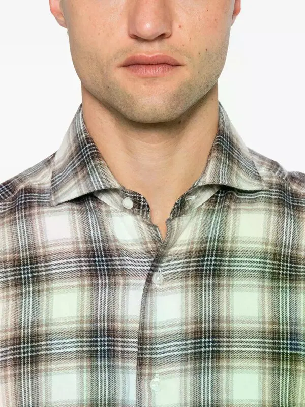 BARBA NAPOLI Dandy Check-print Shirt