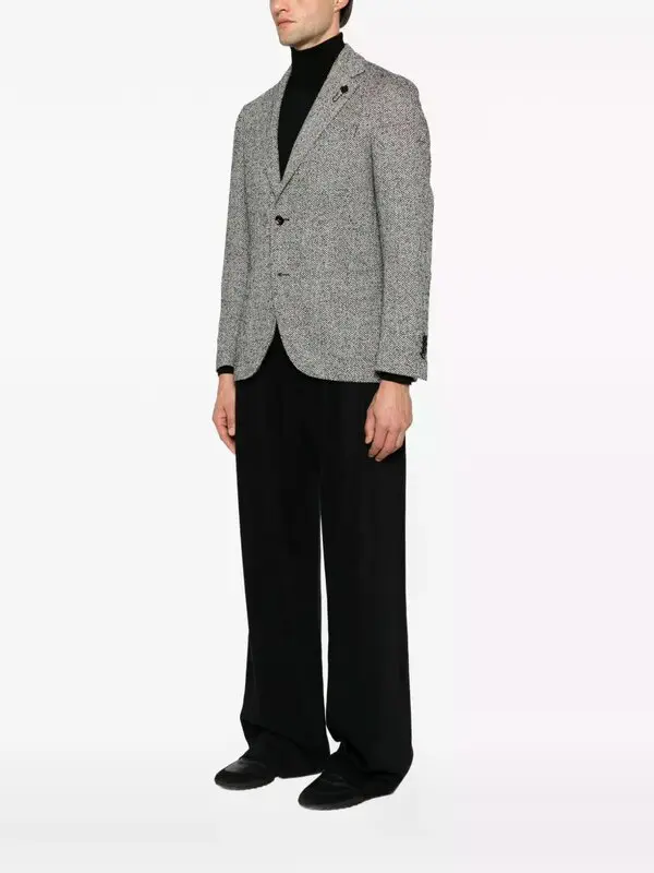LARDINI Iconic Herringbone-pattern Blazer