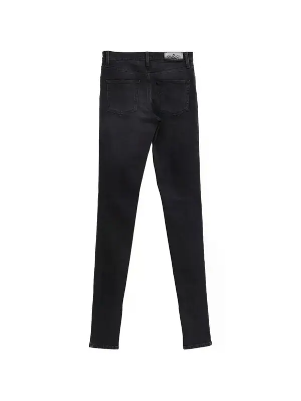 Gucci Washed Cotton Denim Skinny Pants