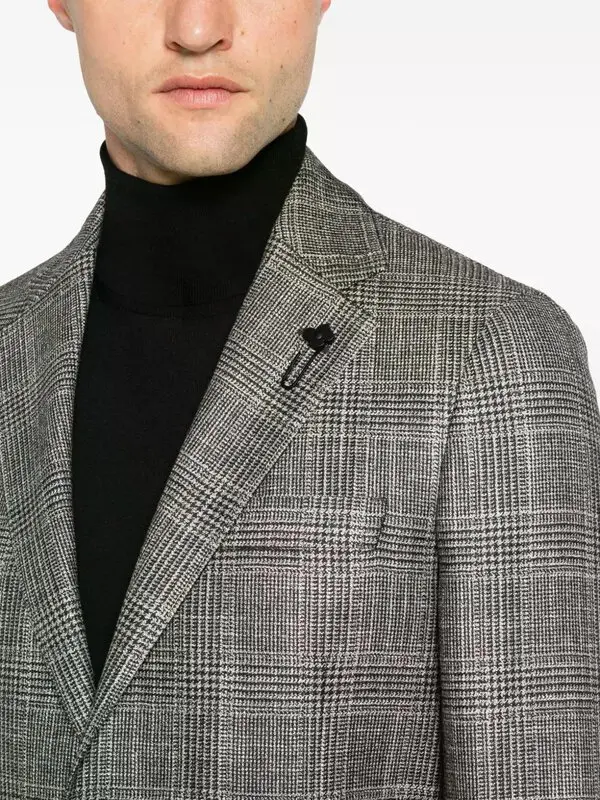 LARDINI Iconic Prince Of Wales Buttoned Blazer
