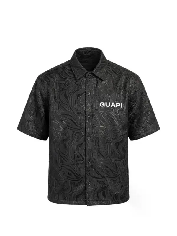 GUAPI Embossed Swirl-pattern Shirt