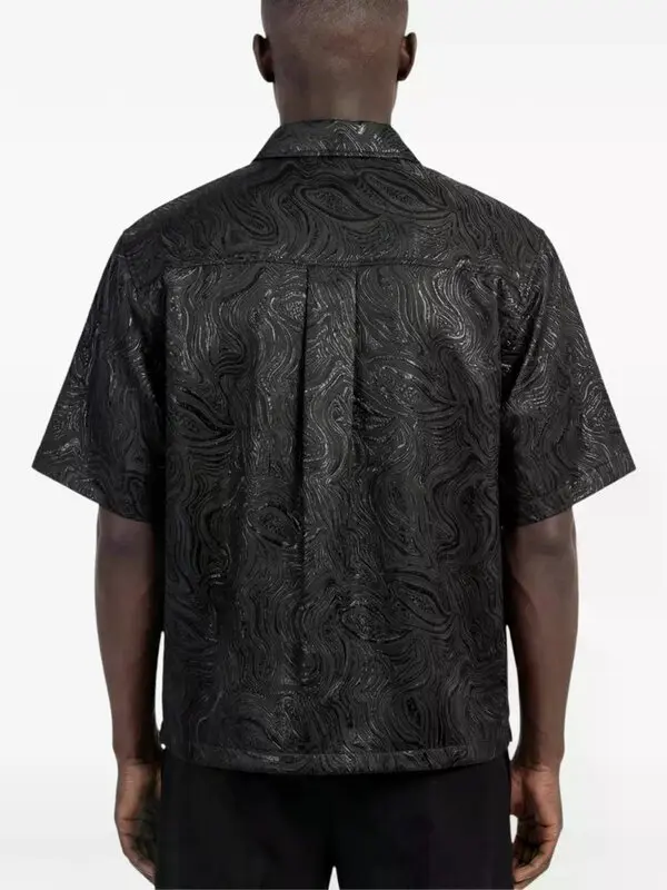 GUAPI Embossed Swirl-pattern Shirt
