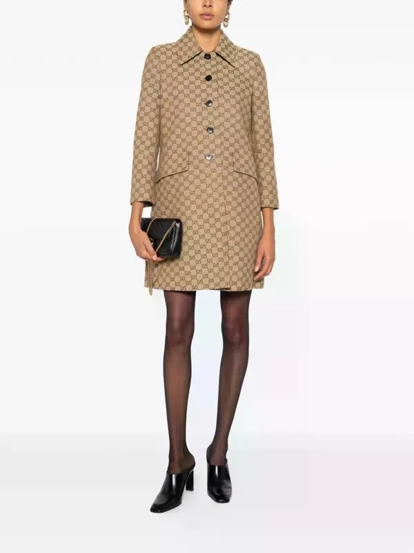 Gucci Gg Cotton Canvas Coat