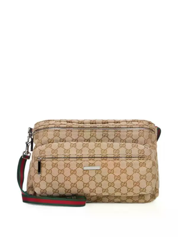 Gucci Medium Tag Gg Canvas Messenger Bag