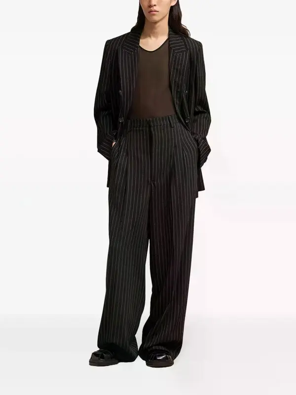 AMI Paris Wide-leg Virgin-wool Trousers