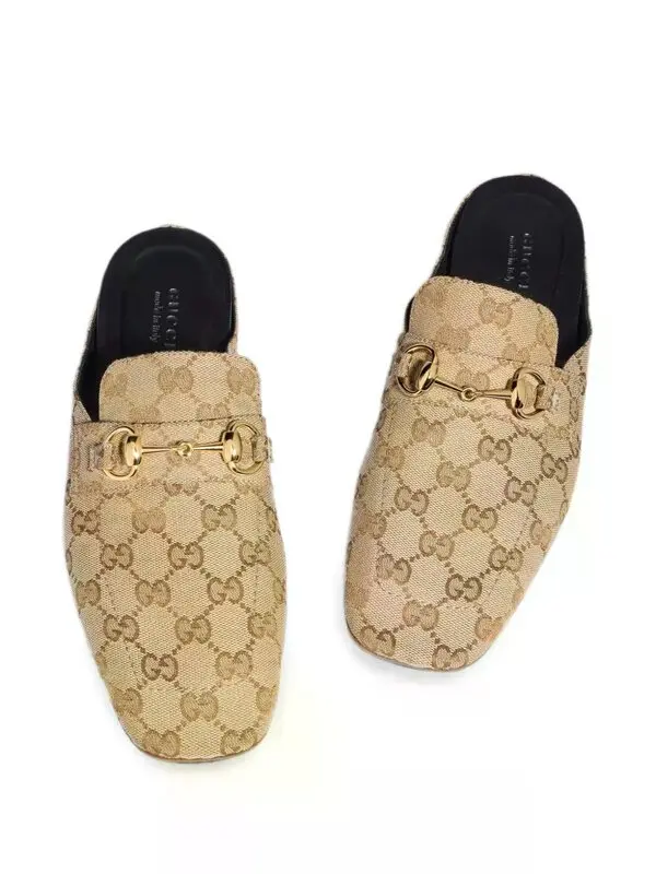 Gucci Ragazzo Horsebit Gg Supreme Mules