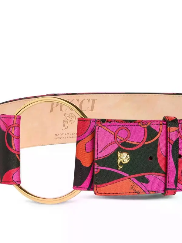 Emilio Pucci Orchidee Print Belt