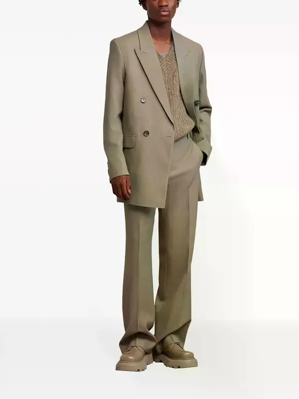 AMI Paris Double-breasted Virgin-wool Blazer