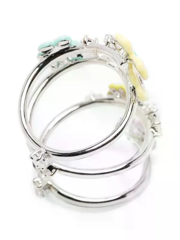 YVMIN Crystal-embellished Character Rings