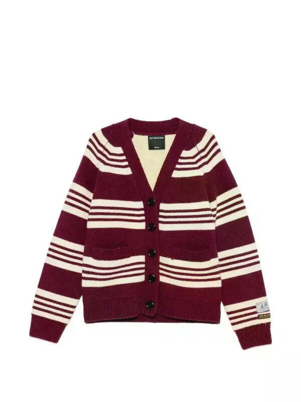 B.B. WALACE Striped Button-up Cardigan