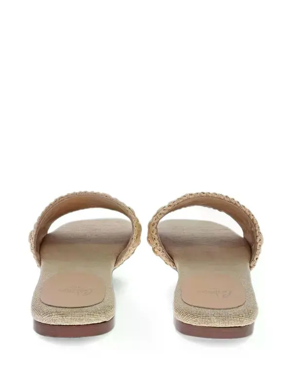 CastaÑer Pisa Floral-raffia Flat Sandals