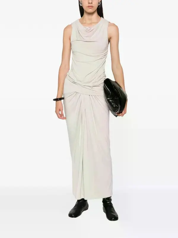 ENTIRE STUDIOS Sleeveless Draped Maxi Dress - Neutrals