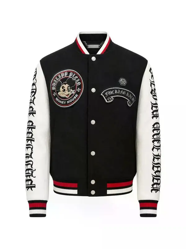 Philipp Plein Money Mouse College Bomber Jacket