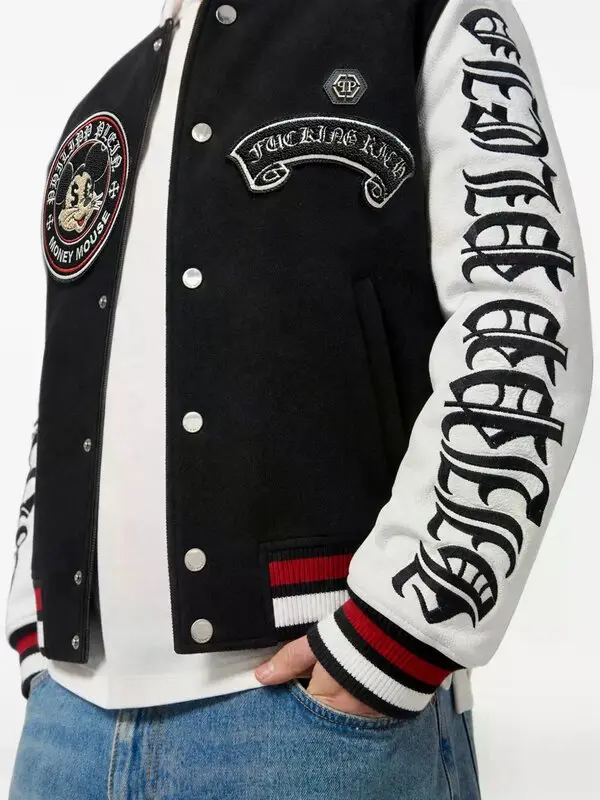 Philipp Plein Money Mouse College Bomber Jacket