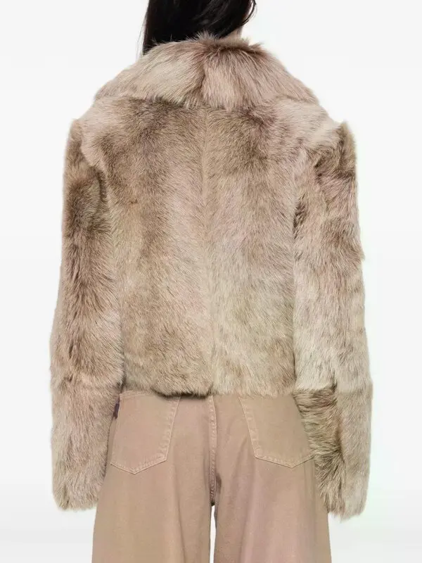 ARMA Faux-fur Collarless Coat