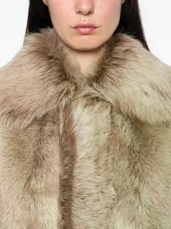 ARMA Faux-fur Collarless Coat