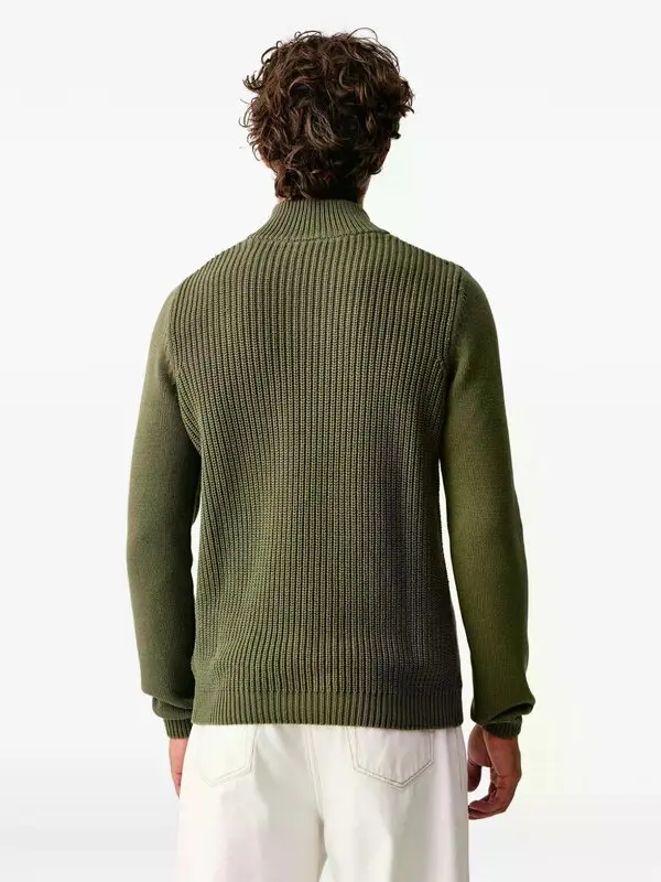 AERONAUTICA MILITARE Ribbed-knit Button-up Sweater