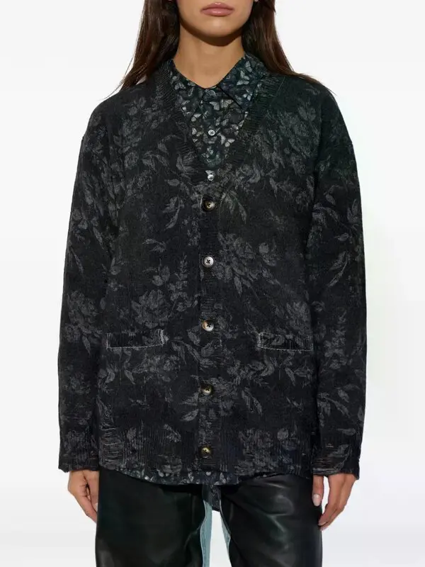 R13 Floral-motif Wool Cardigan