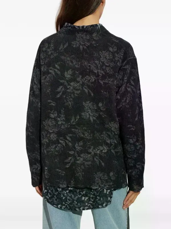 R13 Floral-motif Wool Cardigan