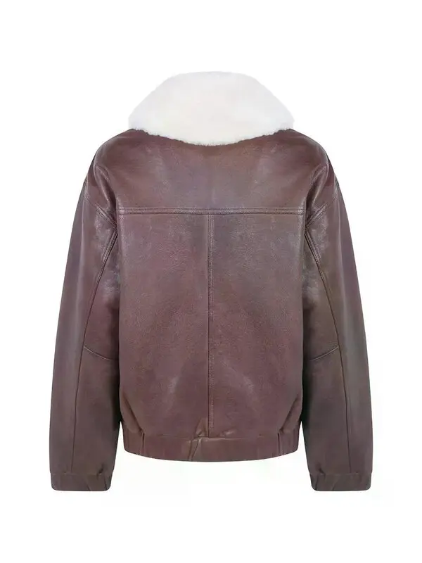 Seventy Faux-shearling Collar Leather Jacket