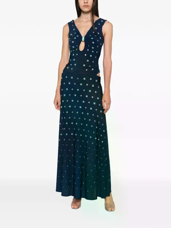 Rabanne Embellished Cut-out Maxi Dress