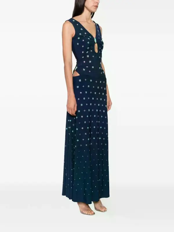 Rabanne Embellished Cut-out Maxi Dress