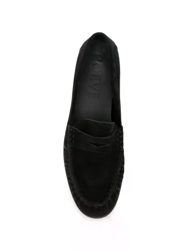 POEVE Suede Penny Loafers