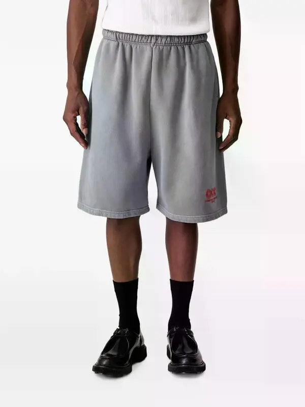 WILLY CHAVARRIA Ccc Buffalo Logo-embroidered Shorts