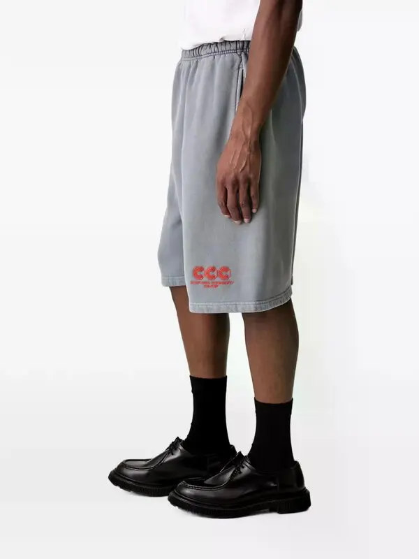 WILLY CHAVARRIA Ccc Buffalo Logo-embroidered Shorts