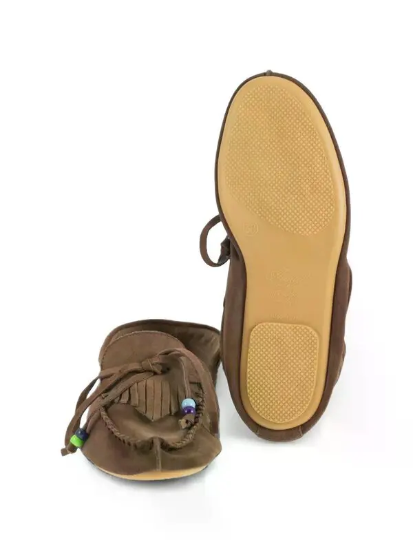 ANNIEL Fringed Beaded Loafers