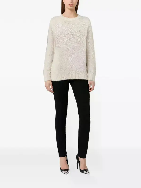 Philipp Plein Plein Deluxe Signature Bouclé Sweater