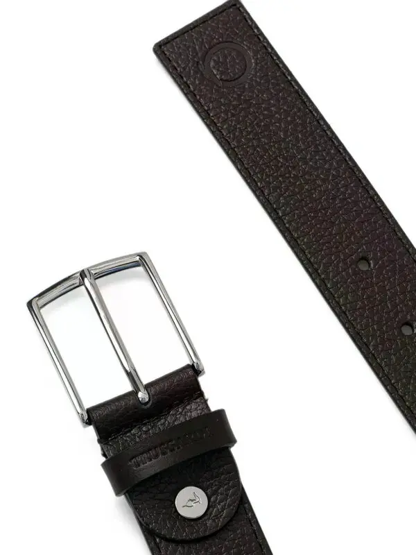 TRUSSARDI Pebbled Leather Belt