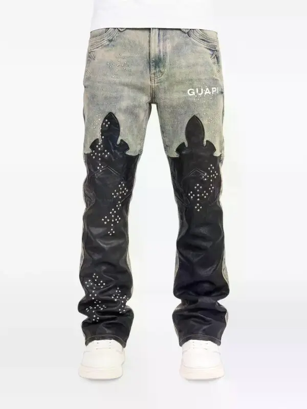 GUAPI Iron Crest Stud-embellished Jeans