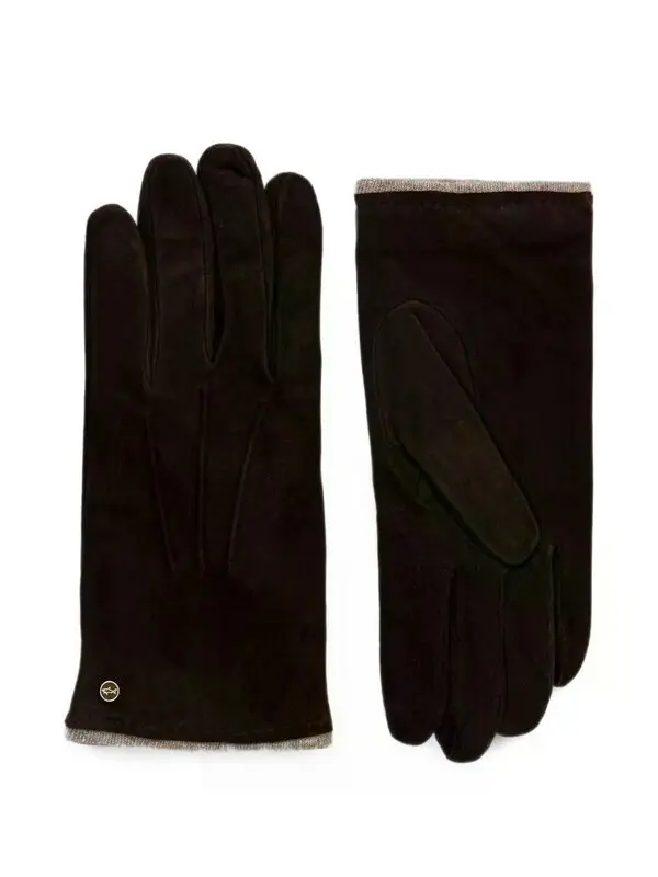 Paul & Shark Suede Logo-plaque Gloves - Brown