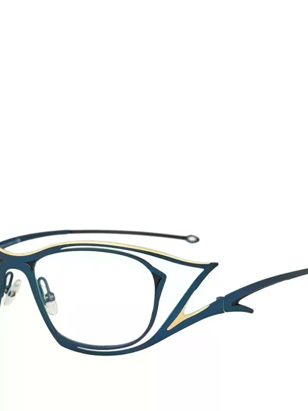 PARASITE Karma 4 Geometric-frame Glasses - Blue