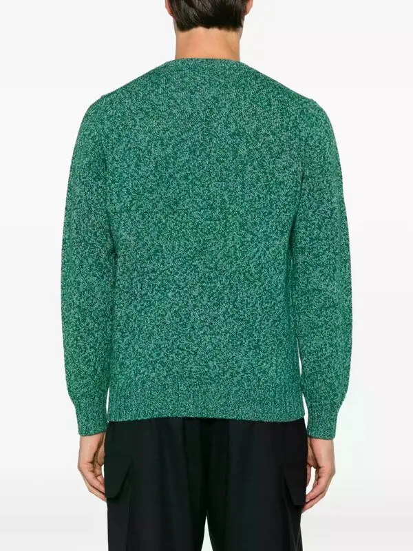 FILIPPO DE LAURENTIIS Marl-knit Crew-neck Sweater