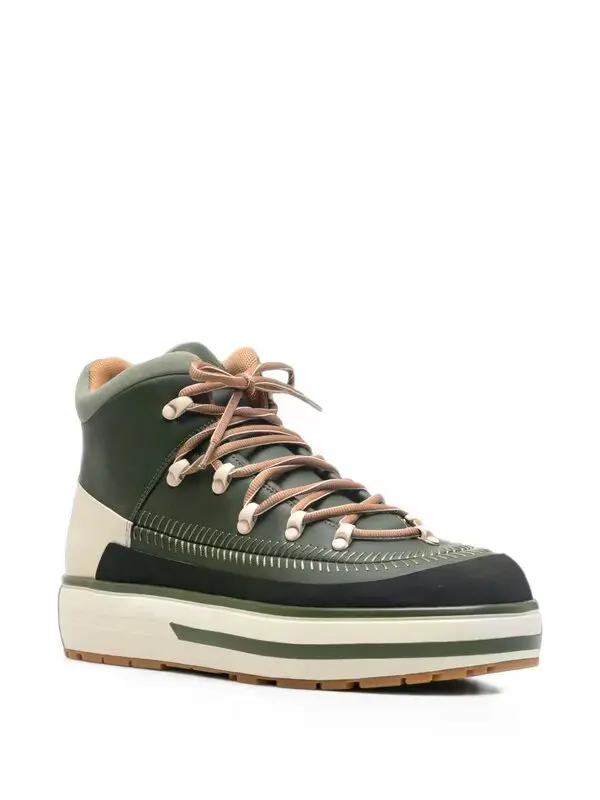 BRIXIA Sandwich Mid Contrast-panel Lace-up Sneakers