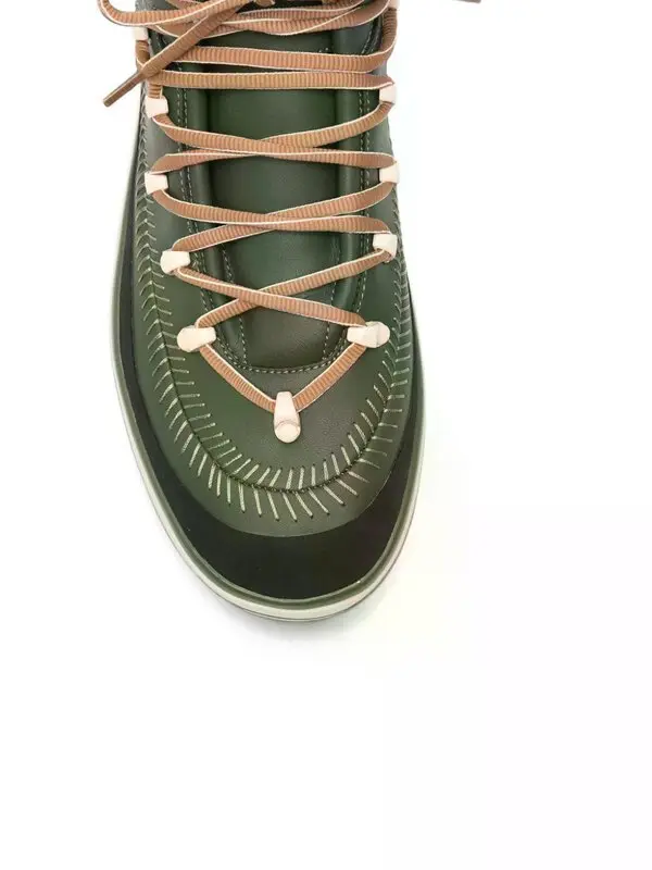 BRIXIA Sandwich Mid Contrast-panel Lace-up Sneakers