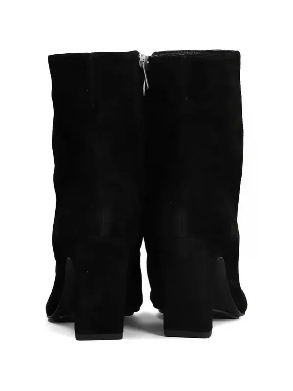 Ash Estelle Leather Ankle Boots - Black