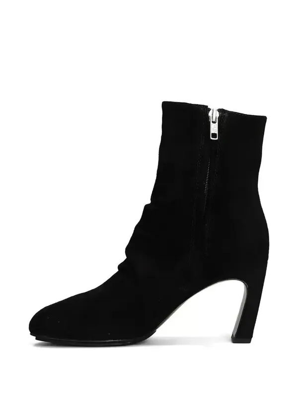 Ash Estelle Leather Ankle Boots - Black