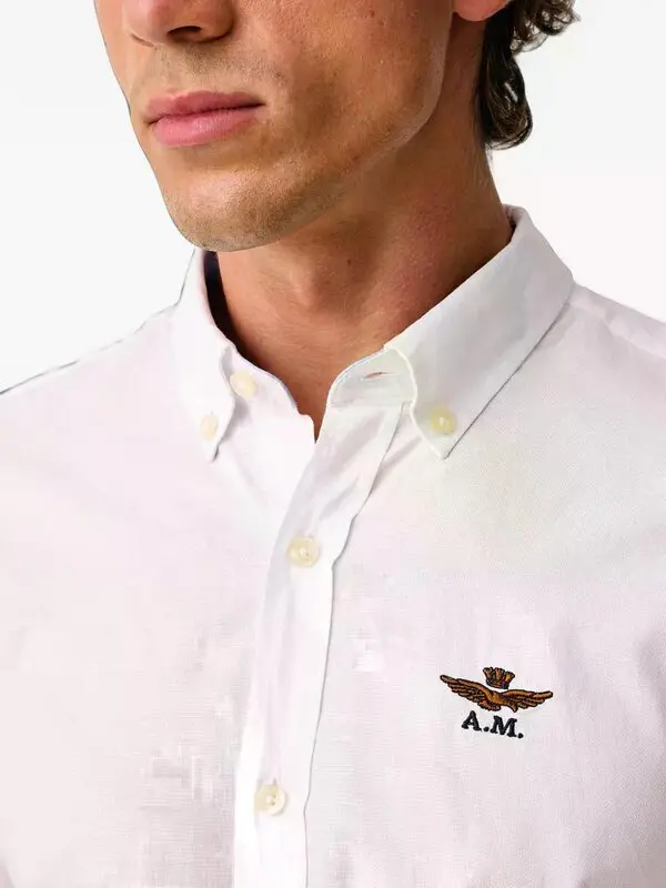 AERONAUTICA MILITARE Embroidered Button-down Shirt