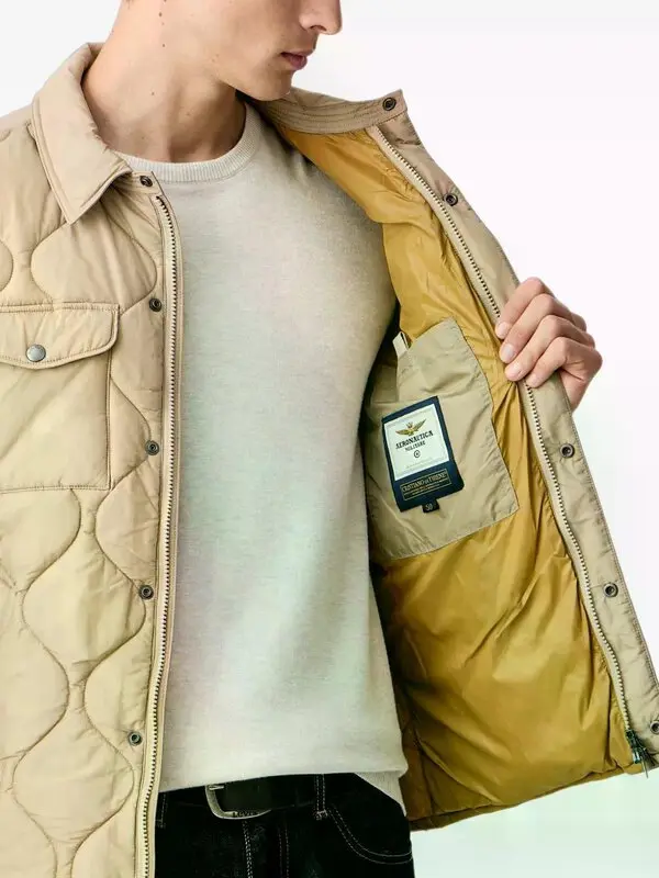AERONAUTICA MILITARE Quilted Logo-patch Padded Jacket